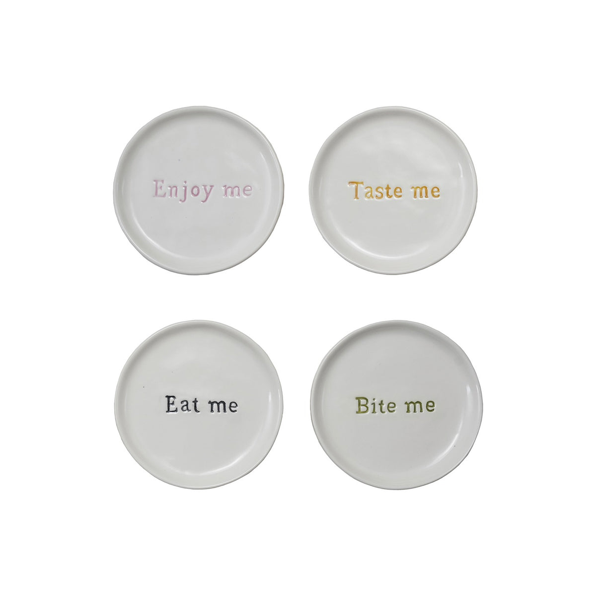 Hazel Mazel Set/4 Stoneware Appetizer Plates – Presence of Piermont